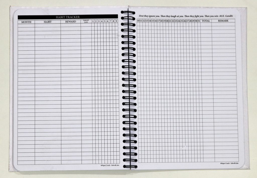 Paper Coach White Half Yearly Planner | Subodh Jain